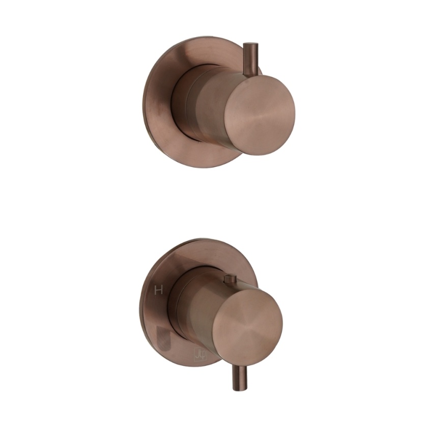 JTP Vos Bronze Concealed 2 Handle 2 Outlet Shower Valve | Sanctuary