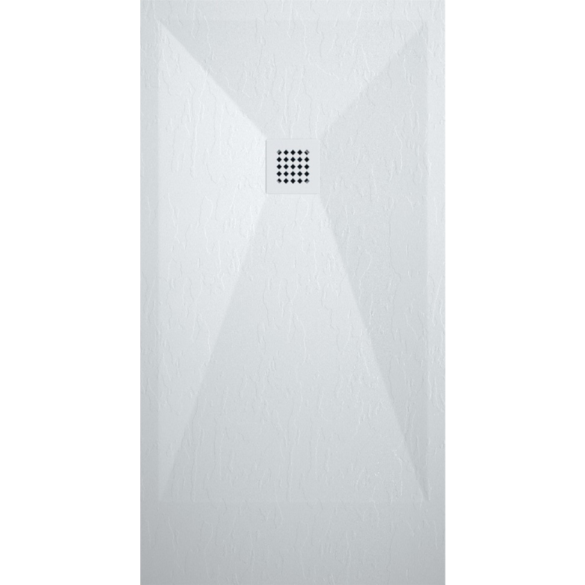 Onyx White Slate 1600mm x 800mm Stone Resin Shower Tray | Sanctuary