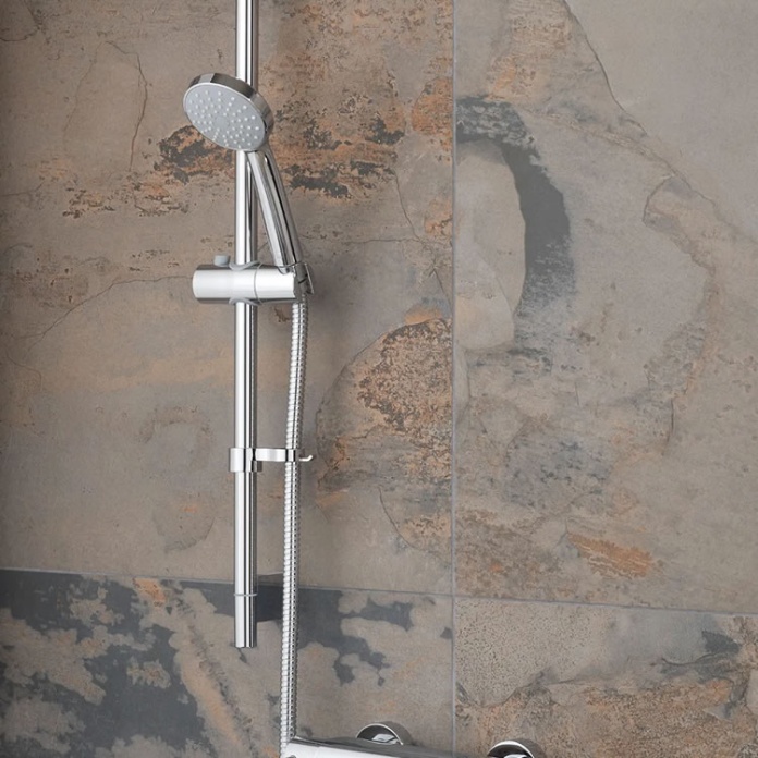 Vado Prima Exposed Thermostatic Shower Valve & Sliding Rail Kit ...