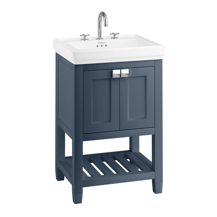 Burlington Riviera 580mm Basin & Matt Blue Vanity Unit