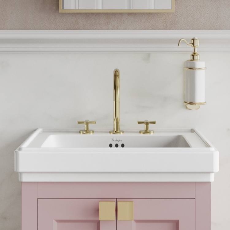 Burlington Riviera 3 Hole Deck Basin Mixer | Sanctuary Bathrooms