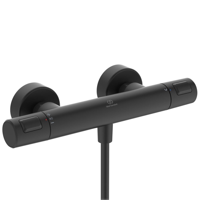 Ideal Standard Ceratherm T25 Black Riser Rail Kit | Sanctuary Bathrooms