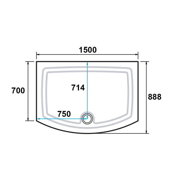 Kudos Ultimate 2 1500x700 Walk-In Shower & Tray | Sanctuary Bathrooms