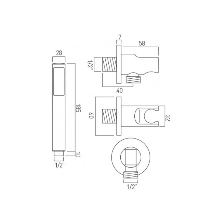 Vado Zoo Mini Shower Kit with Outlet | Sanctuary Bathrooms