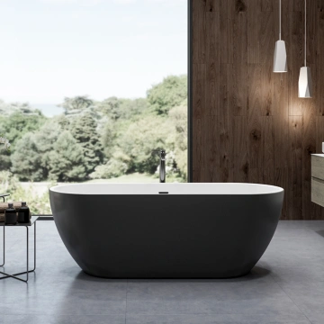 matt black baths
