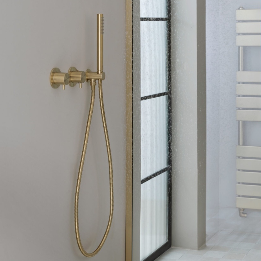 JTP Vos Brass Concealed 2 Outlet Shower Valve & Handset | Sanctuary