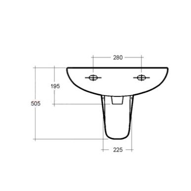 RAK Compact Basin & Semi Pedestal | Sanctuary Bathrooms