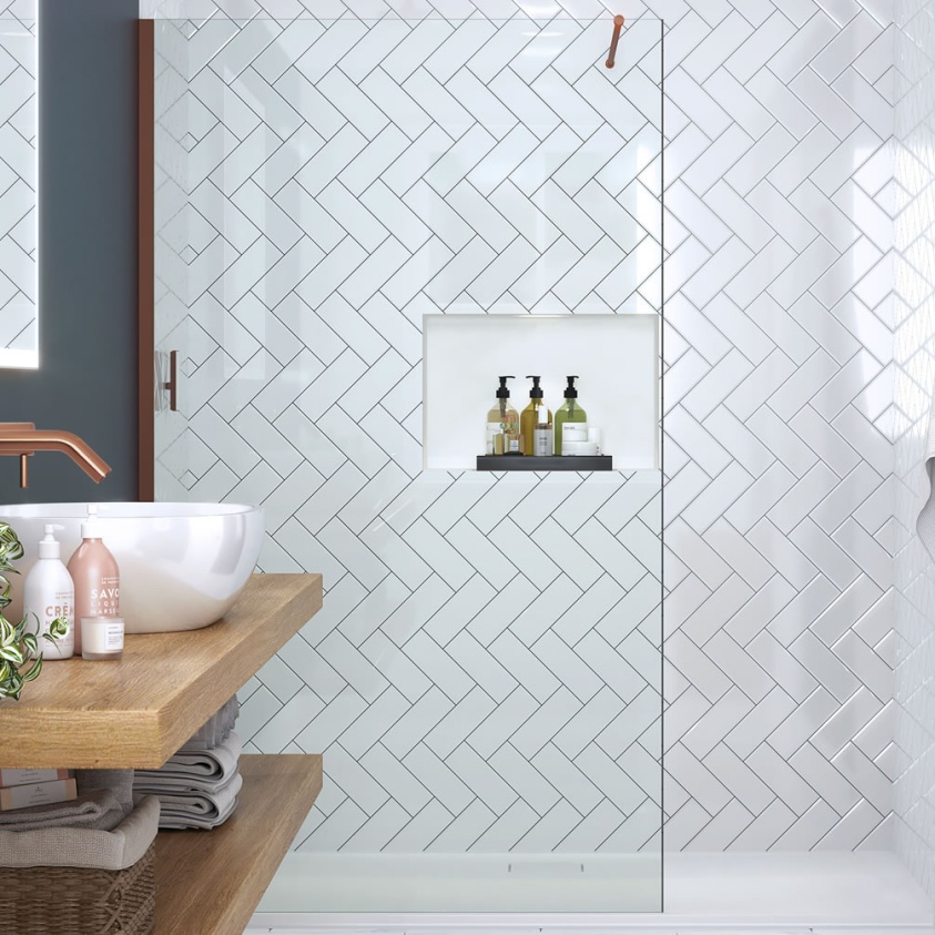 Merlyn Bronze 700mm Wetroom Screen | Sanctuary Bathrooms