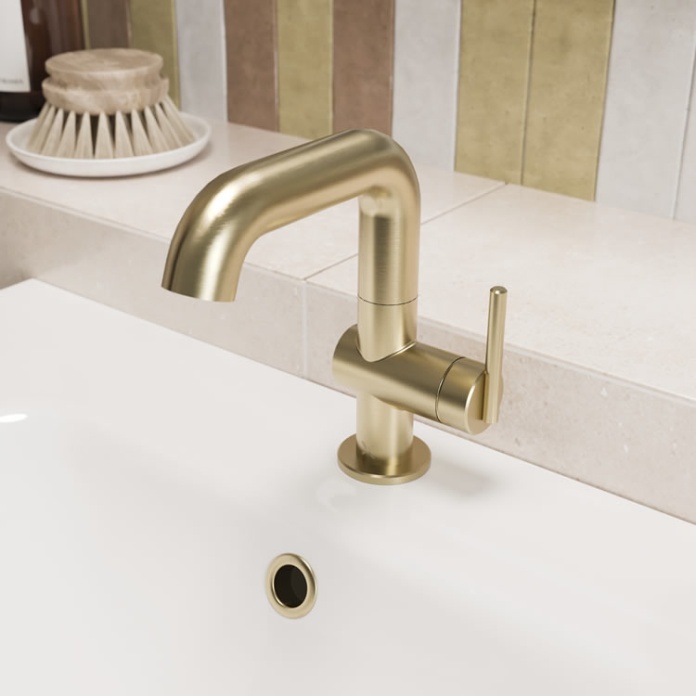 Crosswater 3ONE6 Lever Brass Basin Mixer With Swivel Spout