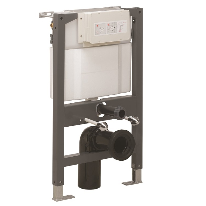 Crosswater 820mm Wall-Hung WC Frame with Flush Plate Pack